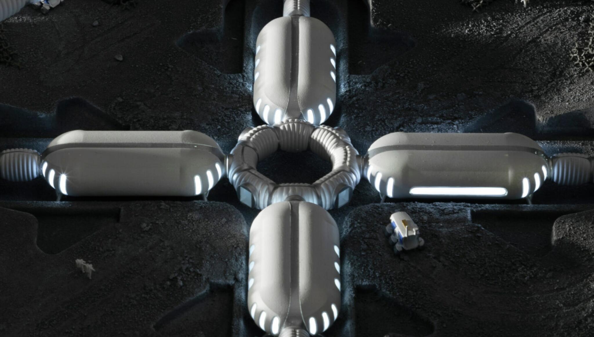 ESA 144 Person Moonbase Will Use Many Inflatable Modules ...