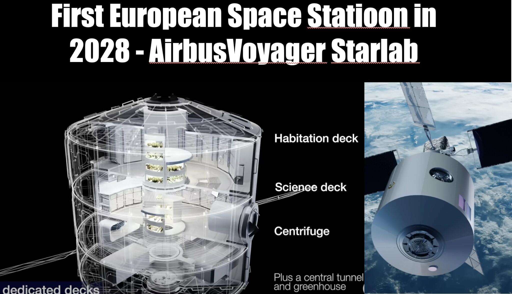 2028 Airbus - Voyager Space Starlab Space Station Cutaway and Interior ...