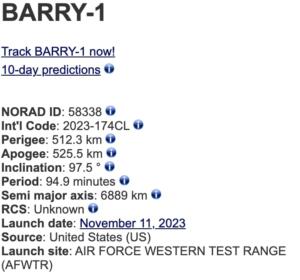 Barry-1 Satellite Which Only Has Dual IVO Quantized Inertia ...