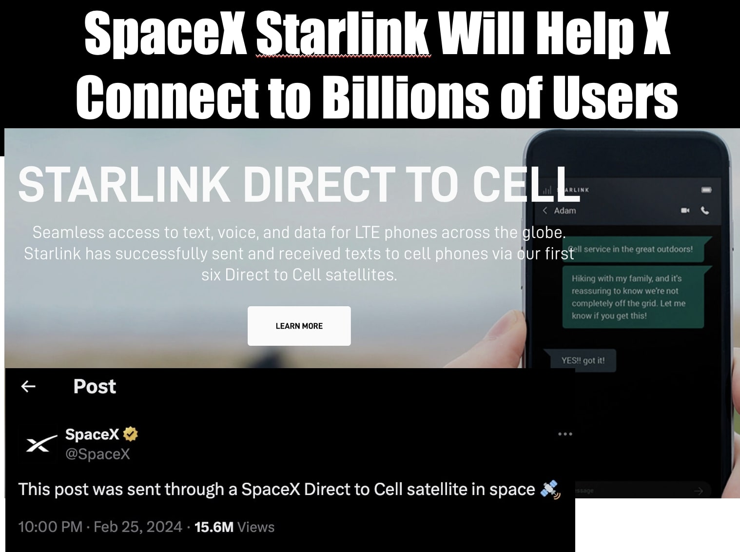 SpaceX Starlink Direct to Cell Satellite Will Help X Connect to ...