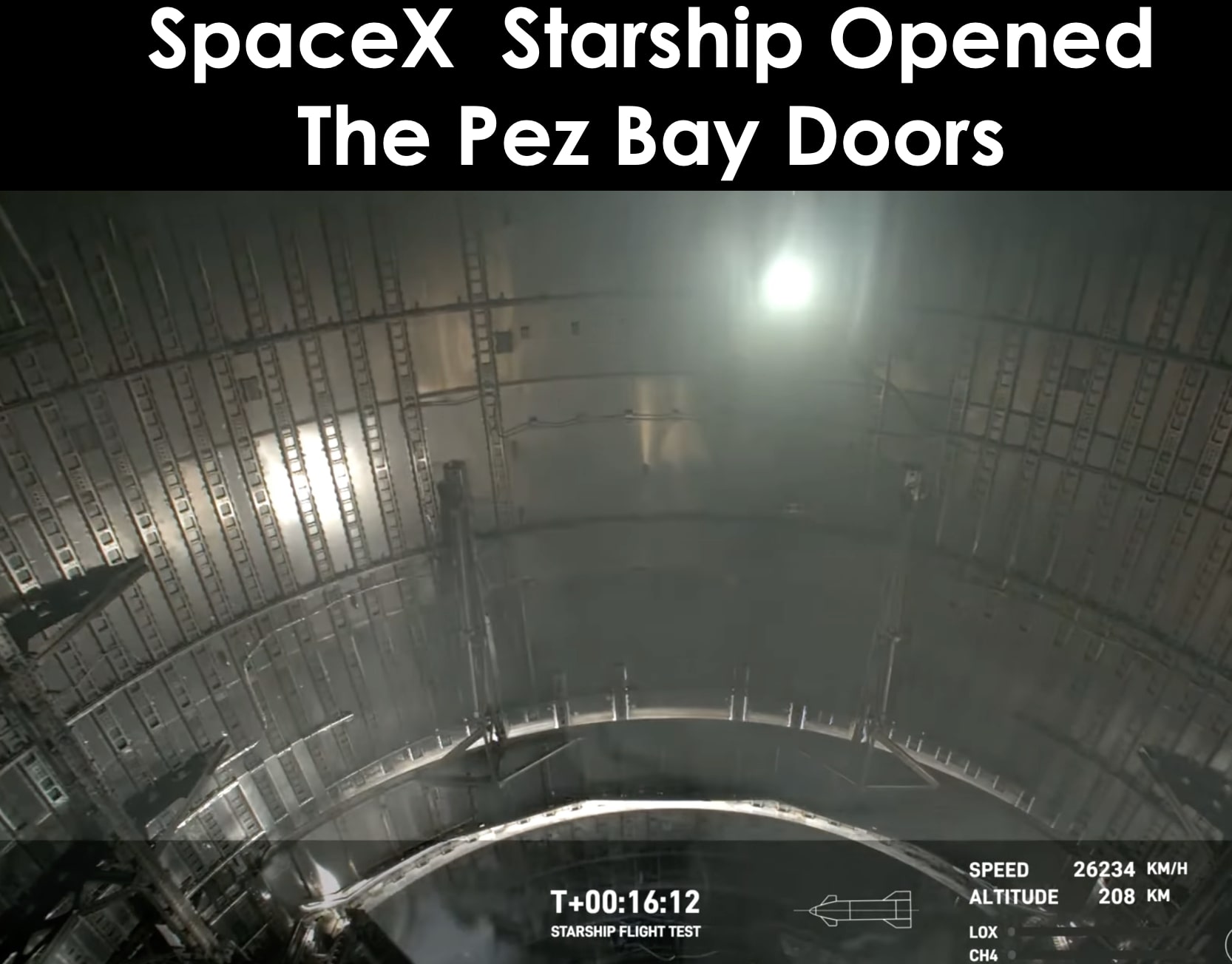 SpaceX Opened Pez Bay Door and First Footage of Re-entry Plasma Heating | NextBigFuture.com