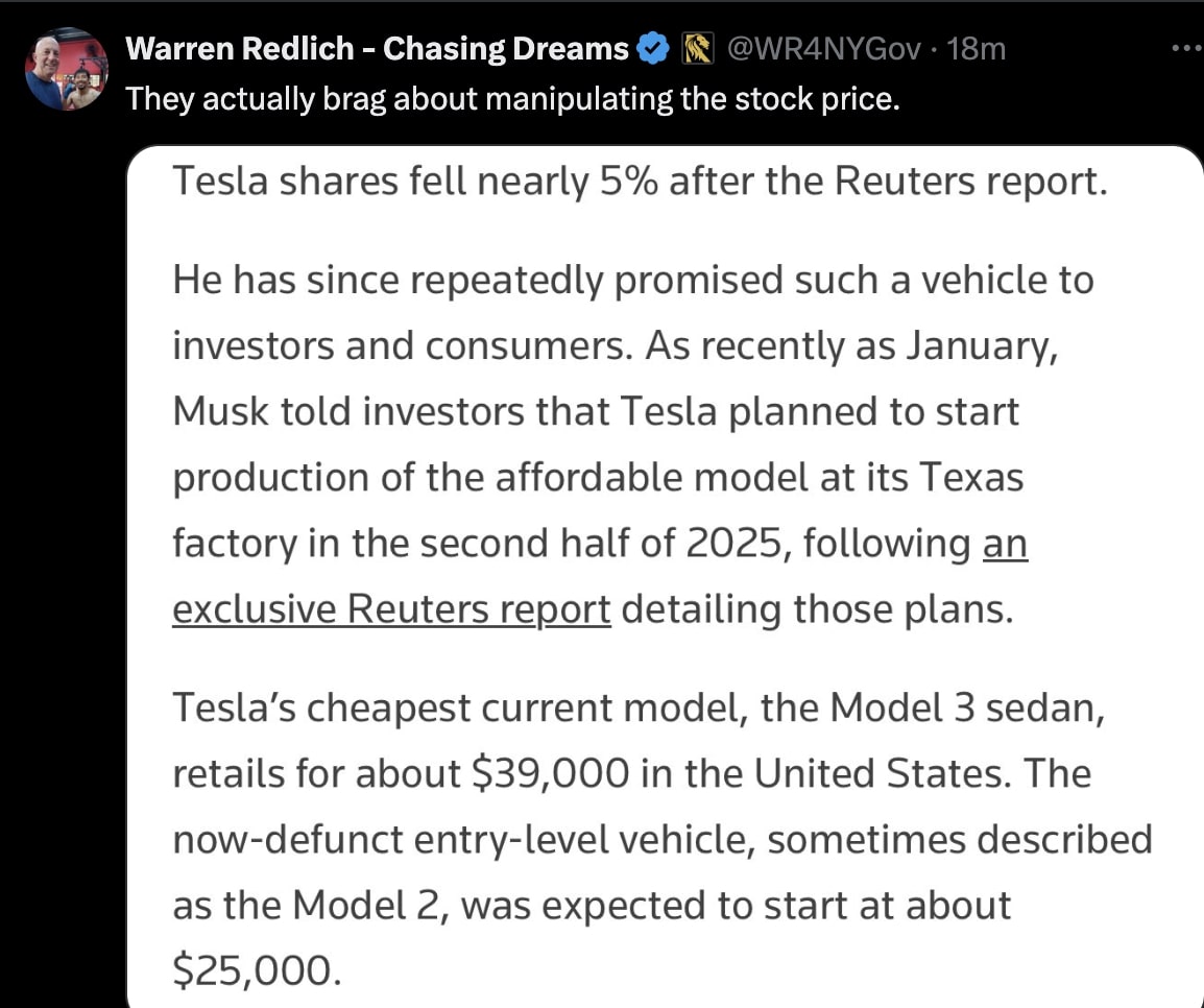 Tesla FUD Drama from Fake Reuters News $TSLA | NextBigFuture.com