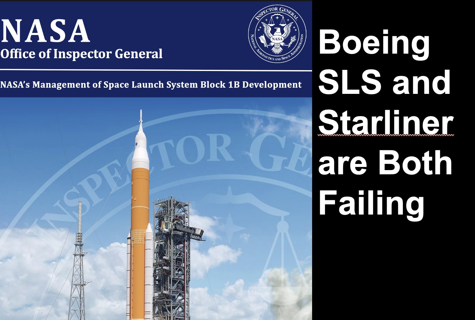 Boeing Space Launch System Has BIG Quality Problems Like Staff Unable ...