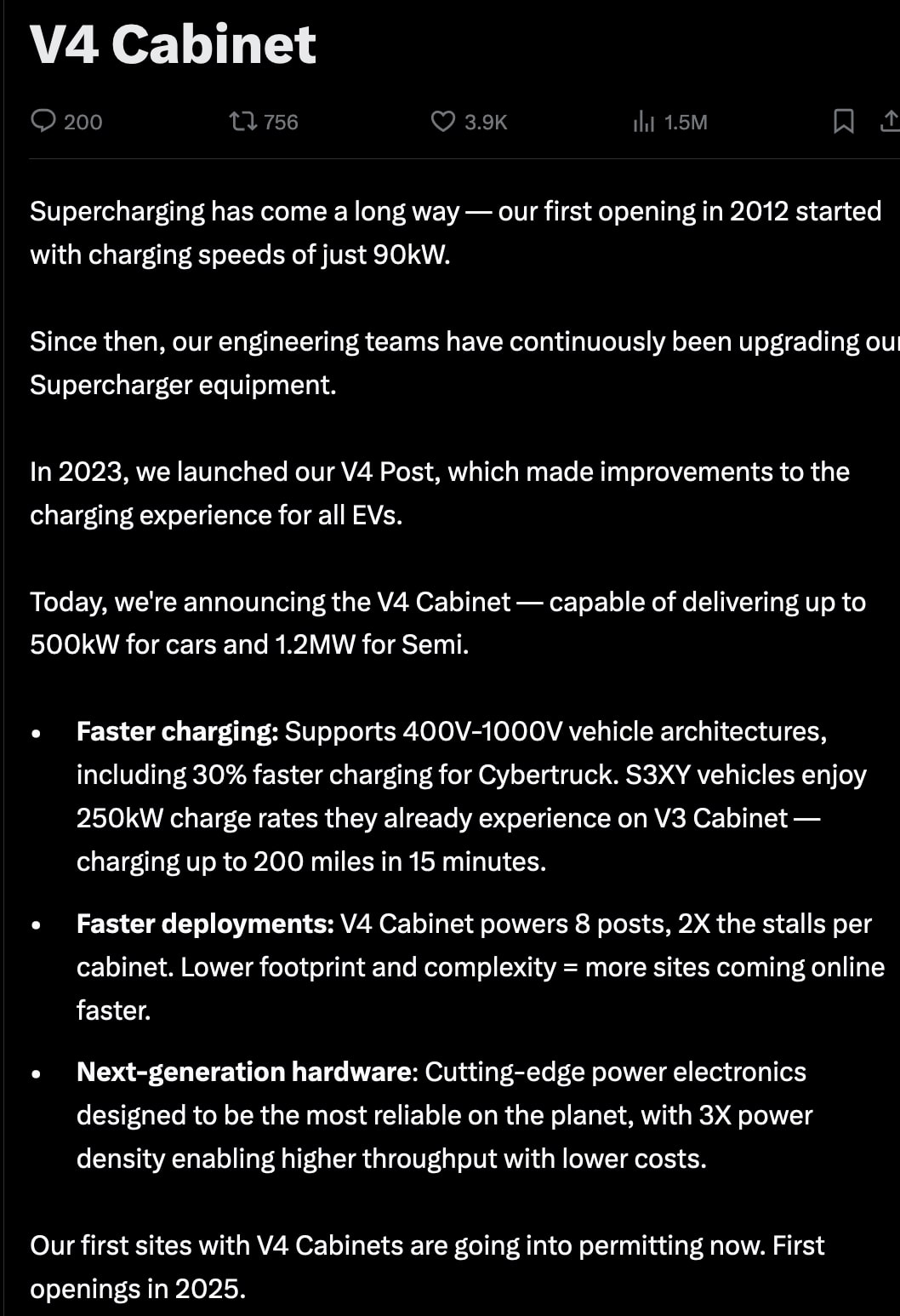 Tesla V4 Cabinet Solves Charging for Semi and Fast Charging Cybertruck ...