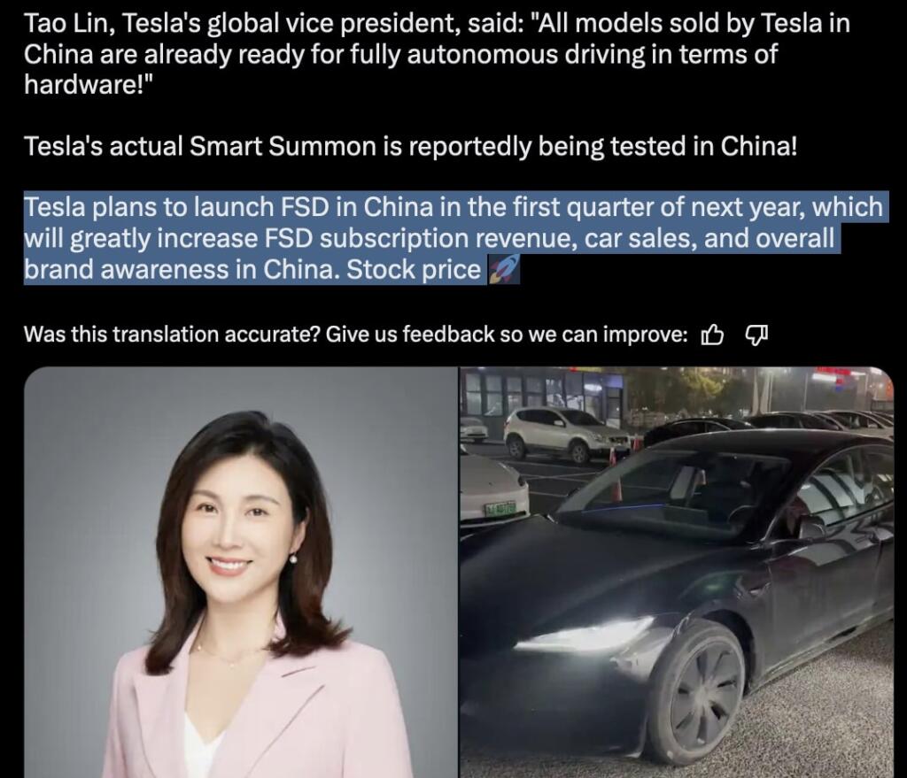 Tesla China VP and Full Self Driving Nearing China Release ...