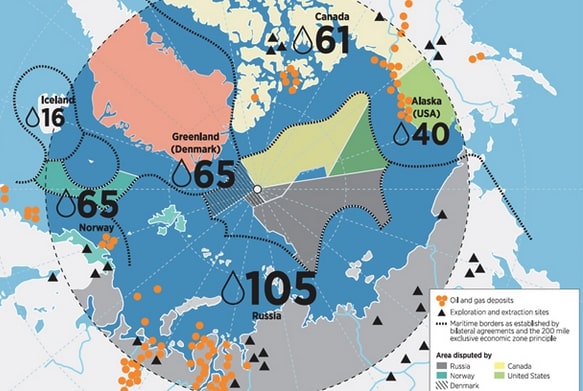 Natural Resources Of The Arctic Oil And Natural Gas Resources Map Of