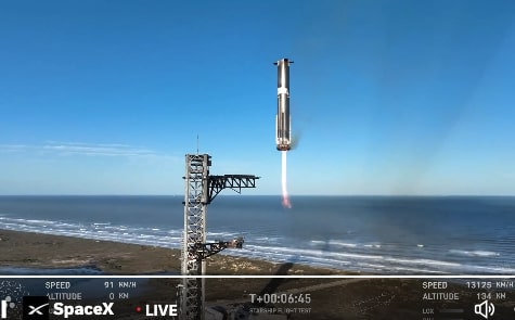 SpaceX Starship Flight 7 Launched, BOOSTER CAUGHT, Upper Stage Lost ...