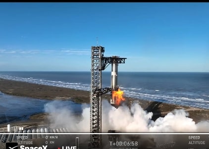 SpaceX Starship Flight 7 Launched, BOOSTER CAUGHT, Upper Stage Lost ...