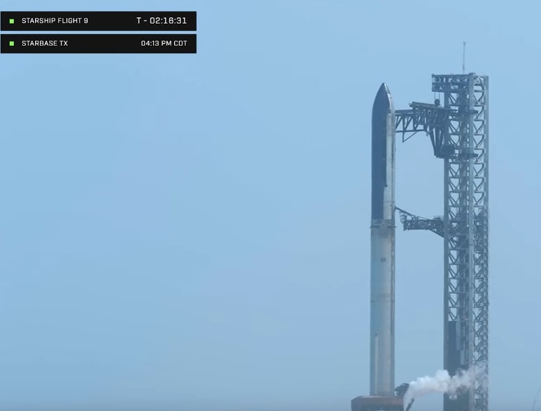 SpaceX Starship Flight 9 About 25 Minutes From Launch | NextBigFuture.com