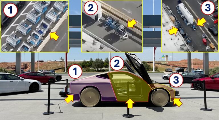 Four Major Parts for Unboxed Modular Tesla Cybercab Construction ...