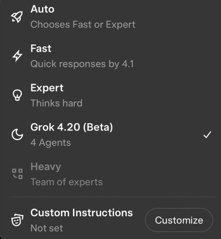 XAI Launches Grok 4.20 , 4 AI Agents Collaborating. Estimated ELO 1505 ...