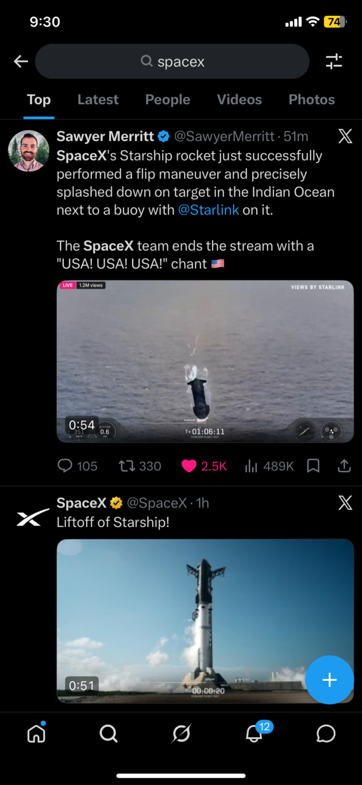 SpaceX Starship Flight 12 Good Launch and Simulated Landings ...